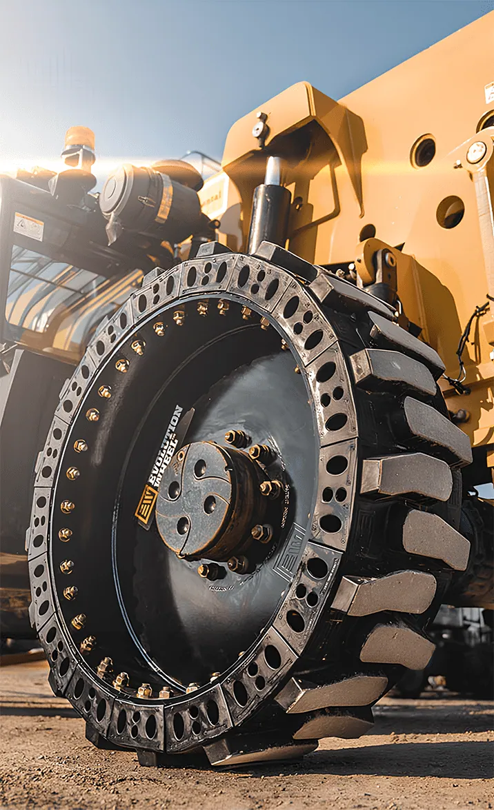 Telehandler Tires - Forget Flat Tires Go Solid - Evolution Wheel